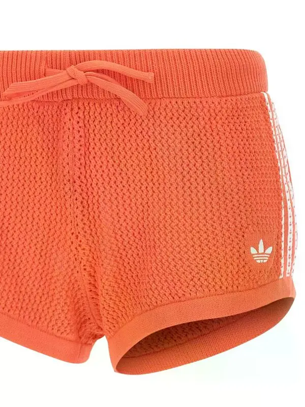 Adidas Crochet Knit Side-stripe Shorts