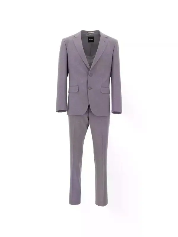 BOSS Micro-pattern Slim-fit Suit - Purple