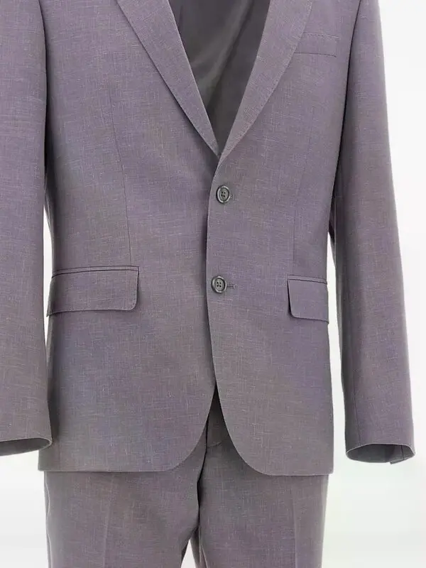 BOSS Micro-pattern Slim-fit Suit - Purple