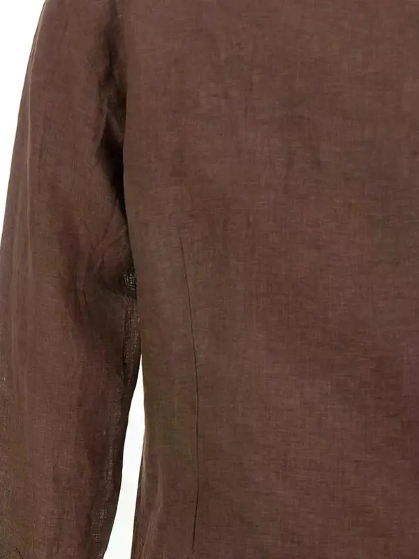 BARBA NAPOLI Culto Linen Shirt - Brown