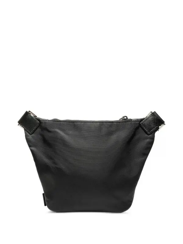 Prada 2010s Re-nylon Saffiano Leather Trim Crossbody Bag