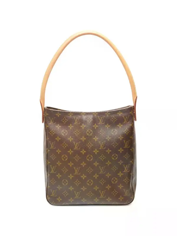 LOUIS VUITTON 2002 Monogram Looping Gm Shoulder Bag - Brown
