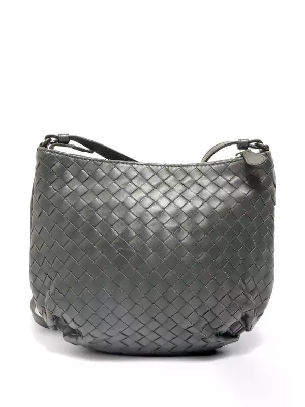 Bottega Veneta 2000-2010 Intrecciato Shoulder Bag - Grey