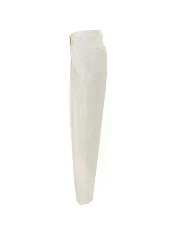 A PAPER KID Pleated Linen Trousers
