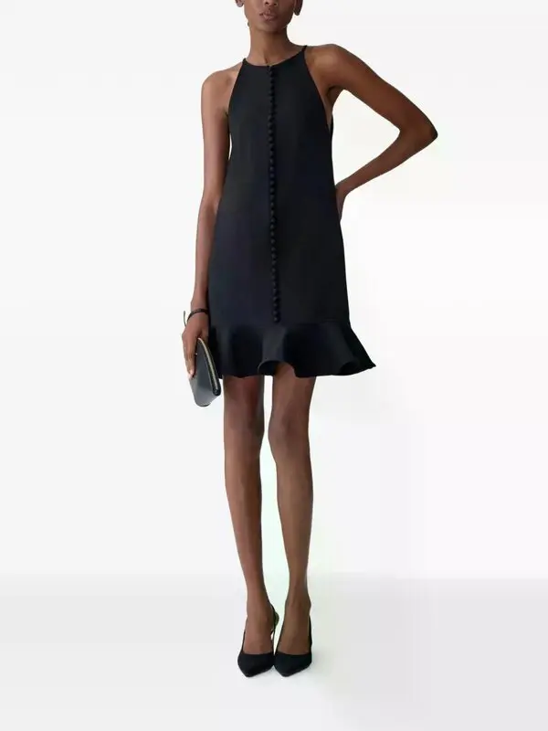 Carolina Herrera Ruffled Hem Mini Dress