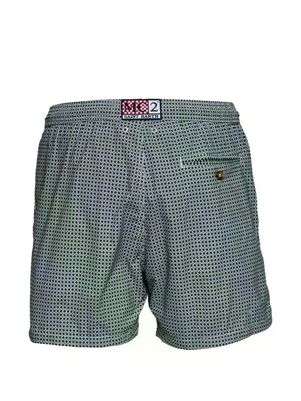 MC2 SAINT BARTH Geometric-print Swim Shorts