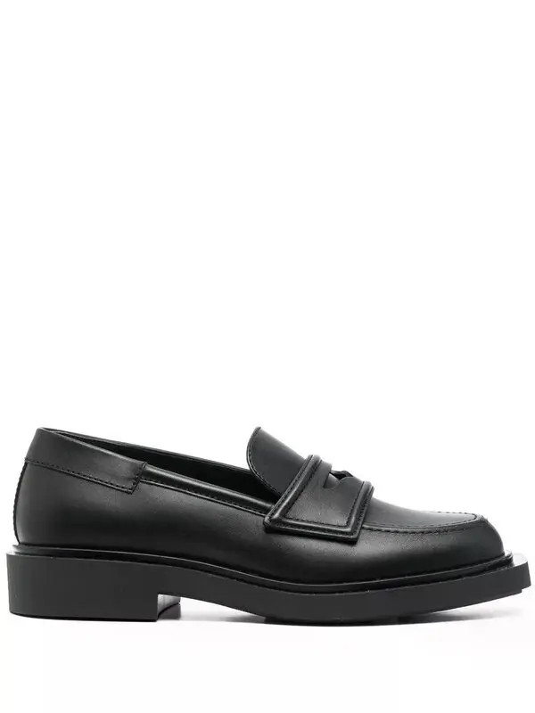 3JUIN Almond-toe Leather Loafers