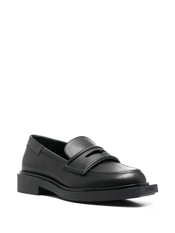 3JUIN Almond-toe Leather Loafers