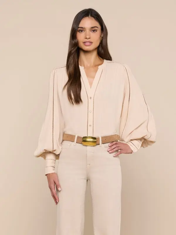 L'Agence Kiera Blouse Top - Biscuit