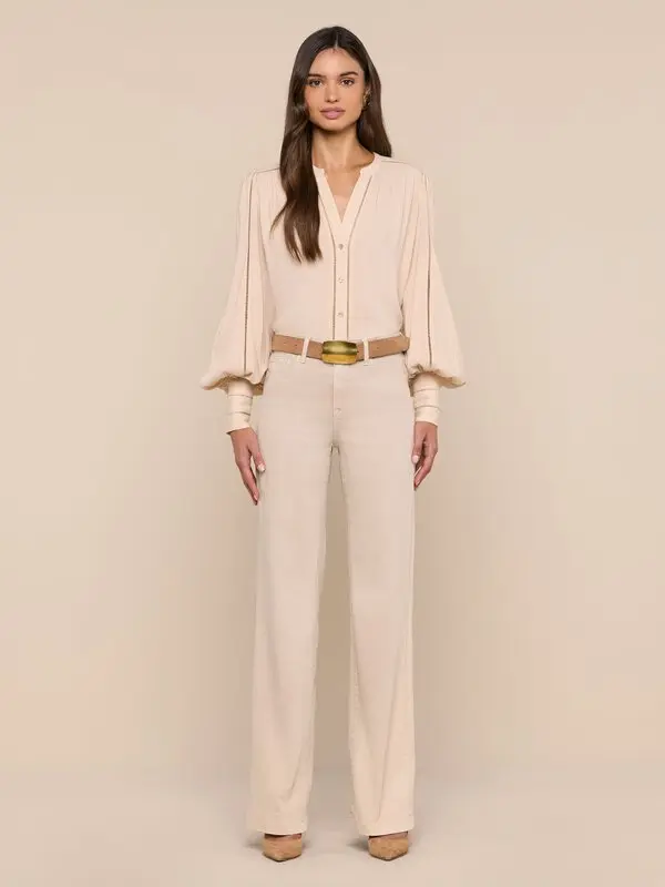L'Agence Kiera Blouse Top - Biscuit