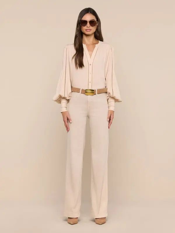 L'Agence Kiera Blouse Top - Biscuit