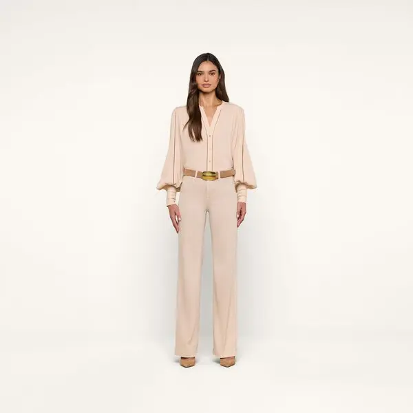 L'Agence Kiera Blouse Top - Biscuit