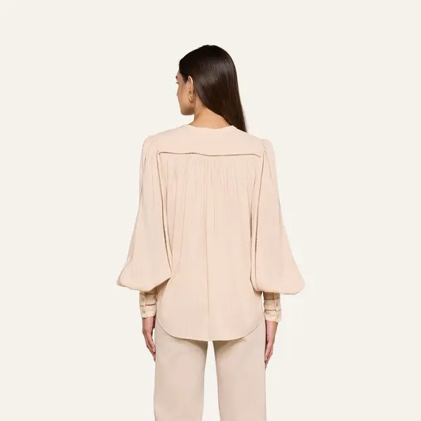 L'Agence Kiera Blouse Top - Biscuit