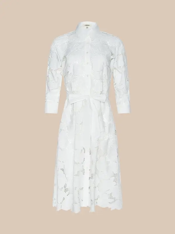 L'Agence May Eyelet Shirt Dress