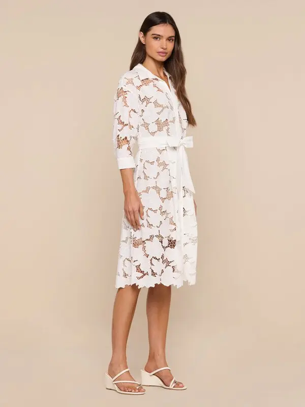 L'Agence May Eyelet Shirt Dress
