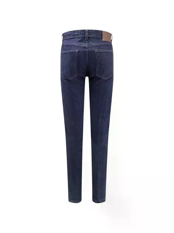 Kiton Belt-loop Buttoned Jeans - Blue