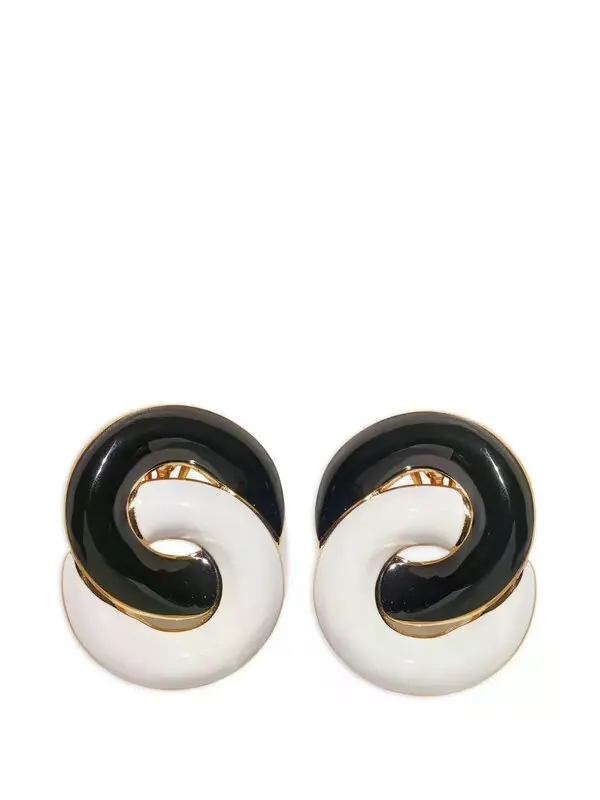 Carolina Herrera Twisted Knot Clip-on Earrings - Black