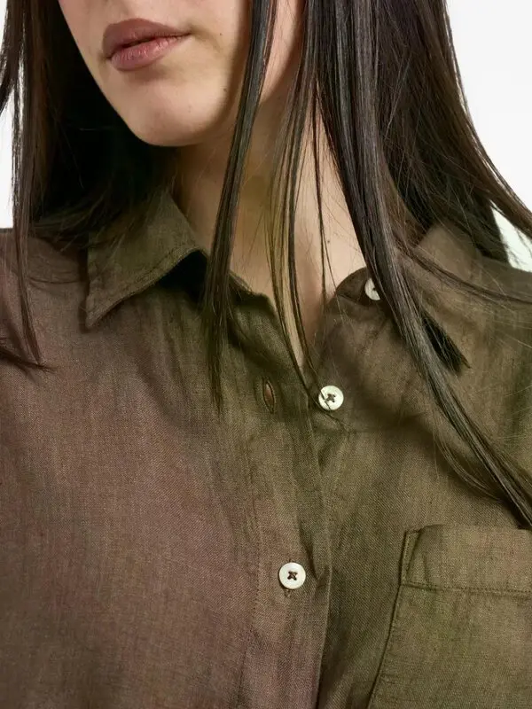 ROY ROGER'S Linen Shirt - Brown