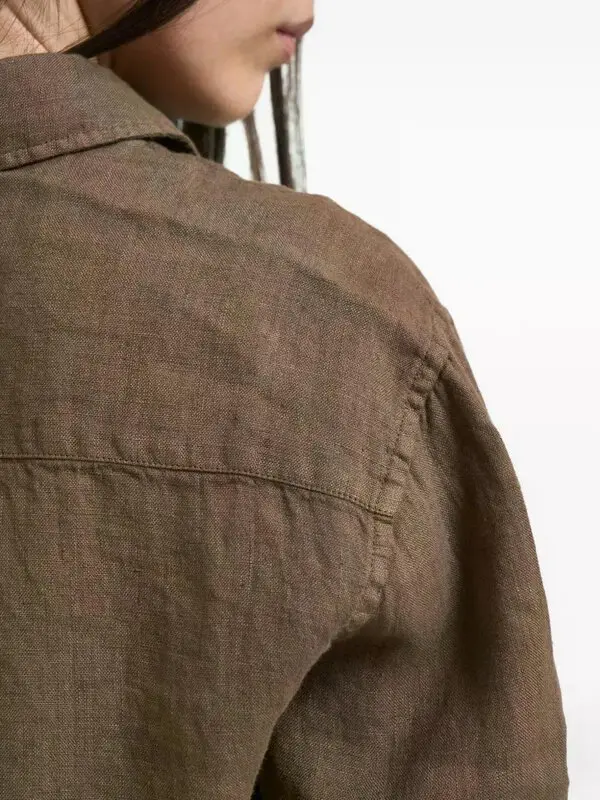 ROY ROGER'S Linen Shirt - Brown