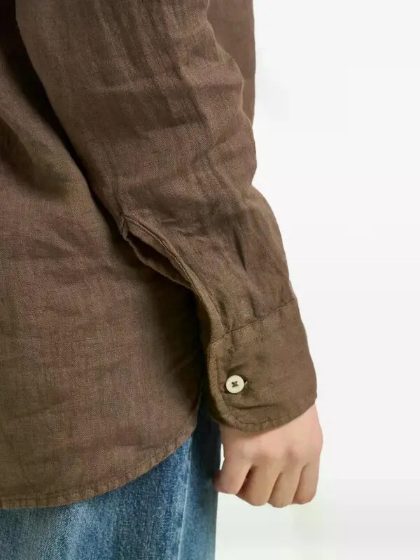 ROY ROGER'S Linen Shirt - Brown