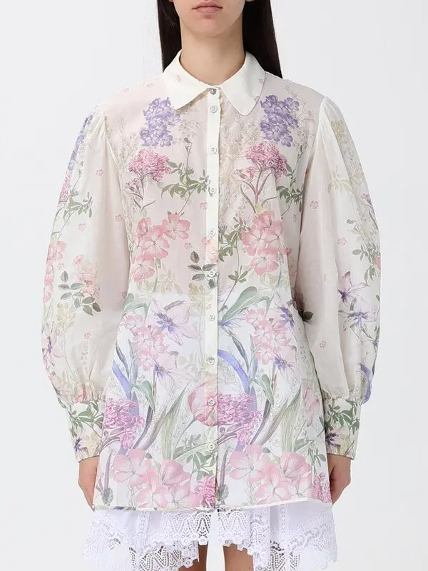 Charo Ruiz Ibiza Floral Print Shirt - Cream