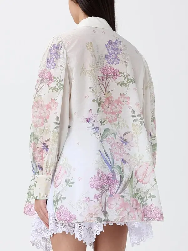Charo Ruiz Ibiza Floral Print Shirt - Cream