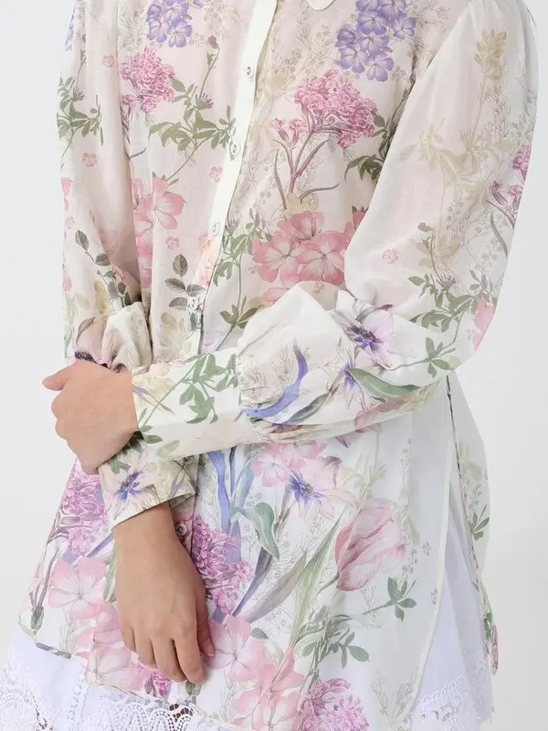 Charo Ruiz Ibiza Floral Print Shirt - Cream
