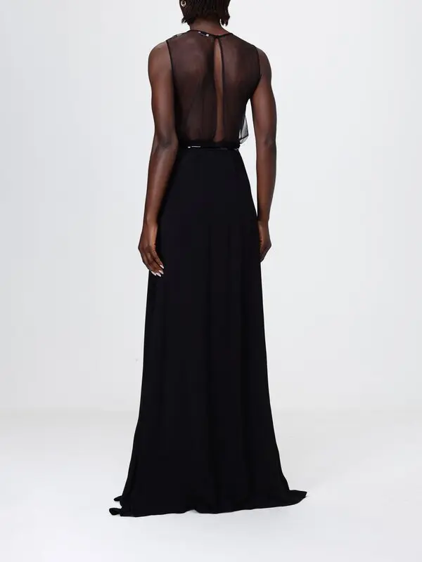 Elisabetta Franchi Long Dress With Embroidered Beads