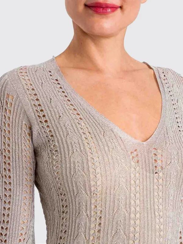TWINSET Crochet Long Dress - Beige