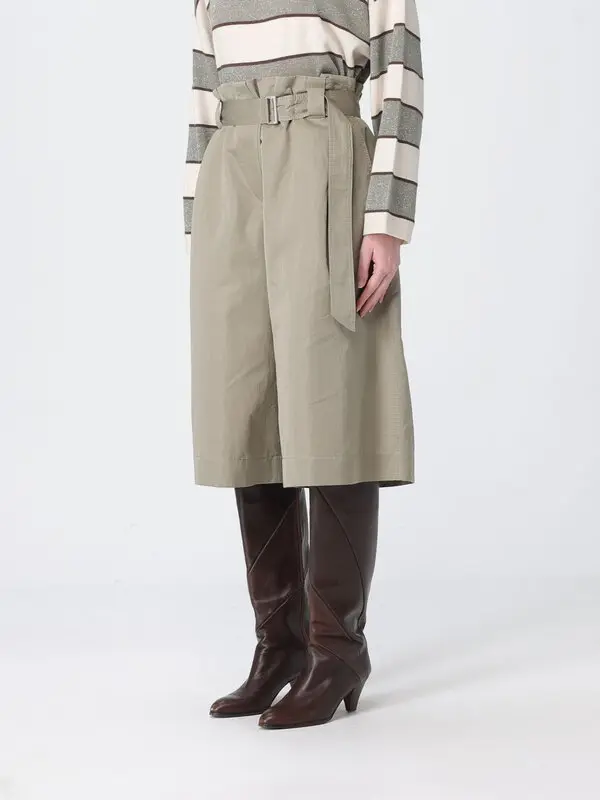 Brunello Cucinelli Cotton Ramie Blend Knee-length Shorts