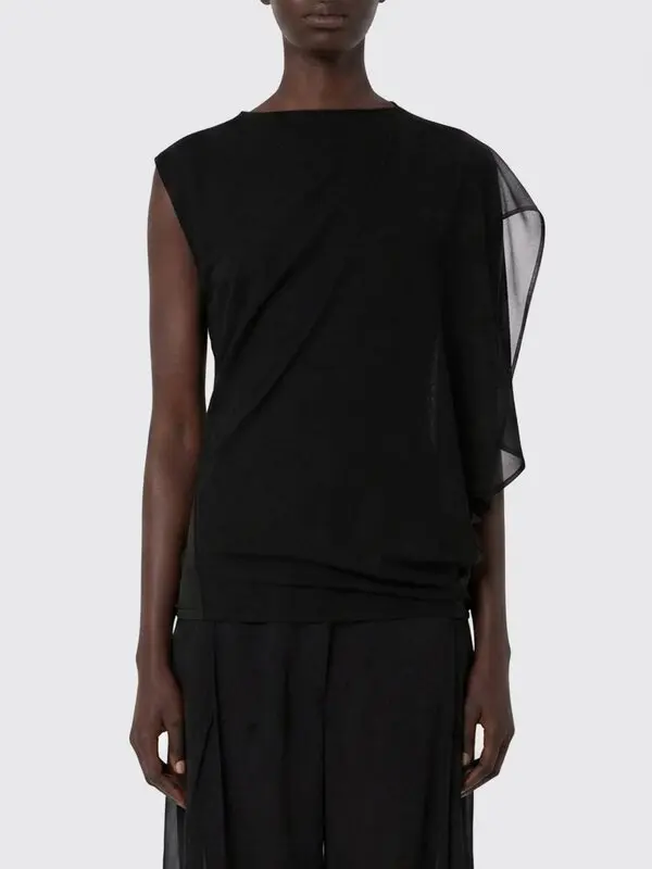 Sportmax Asymmetrical Sleeveless Top - Black