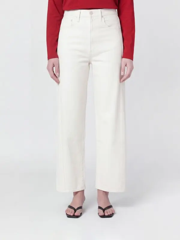 MOTHER Wide Leg Jeans - White