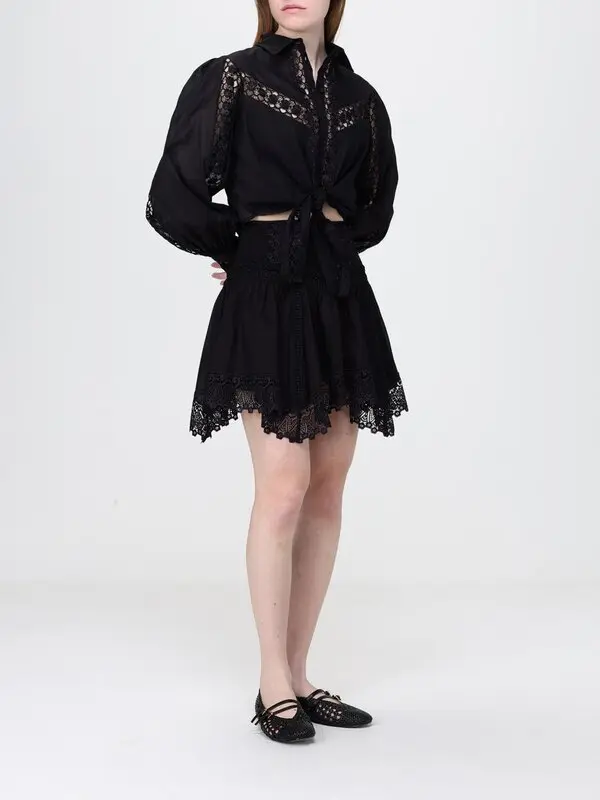 Charo Ruiz Ibiza Lace Trimmed Skirt