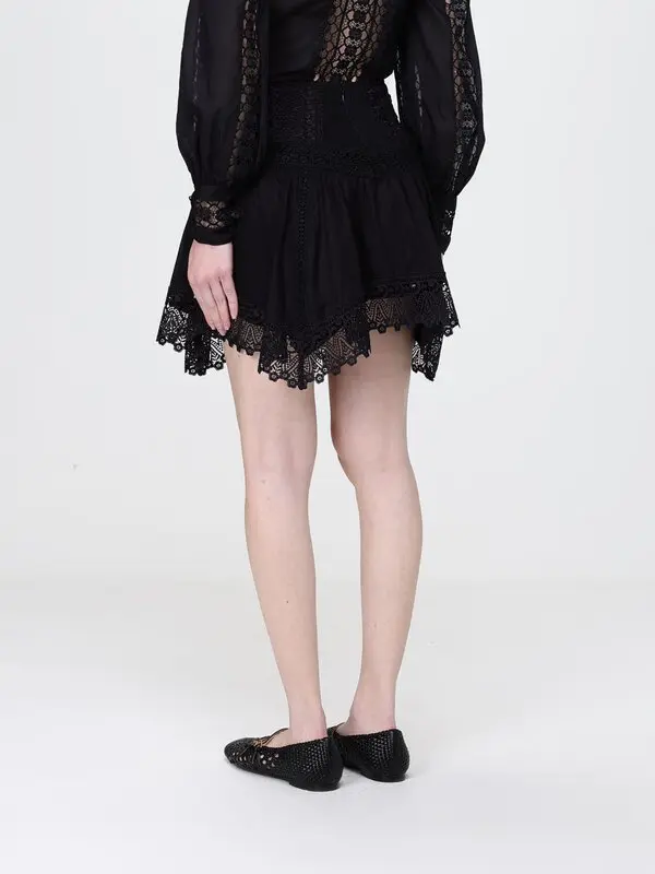 Charo Ruiz Ibiza Lace Trimmed Skirt