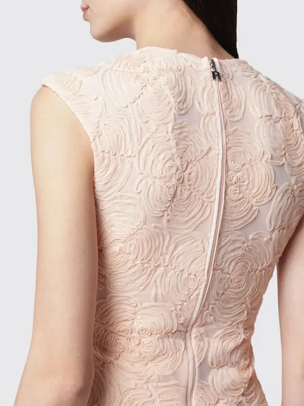 ROTATE BY BIRGER CHRISTENSEN Textured Embellished Mini Dress - Pink