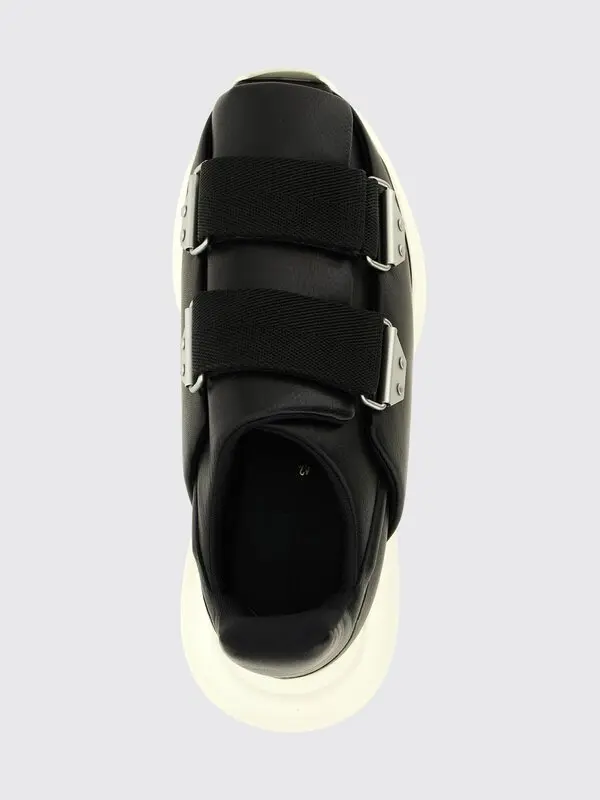 Rick Owens Strap Leather Sneakers - Black