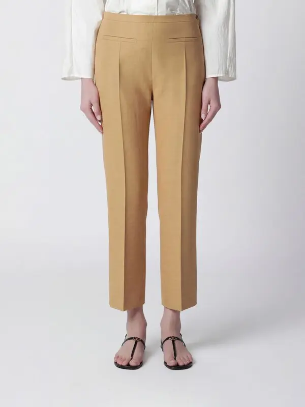 Alberta Ferretti Tailored Cropped Trousers - Beige