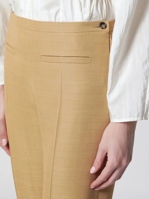 Alberta Ferretti Tailored Cropped Trousers - Beige