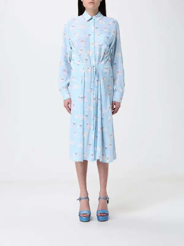 Fiorucci Printed Dress - Gnawed Blue