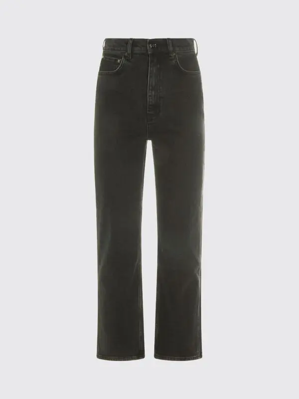 ANINE BING Jane High-waisted Cropped Jeans In Stretch Denim - Grey