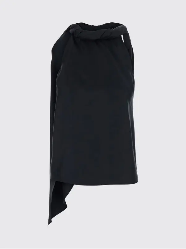 Loulou De Saison Silk Asymmetrical Top - Black