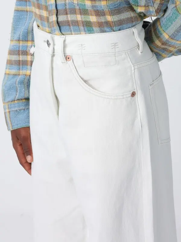 R13 Wide Leg Jeans - White