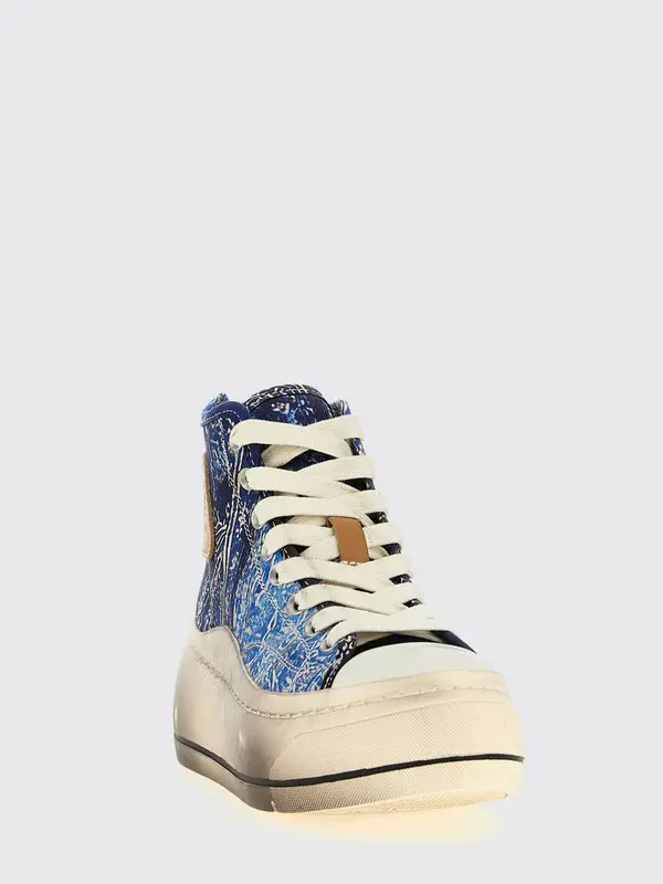 R13 Printed Silk High Top Platform Sneakers