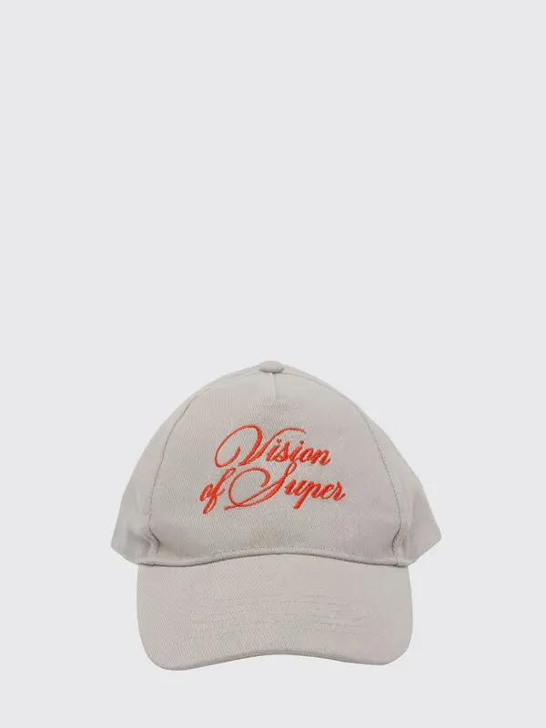 VISION OF SUPER Cotton Twill Baseball Cap With Embroidered Logo - Beige