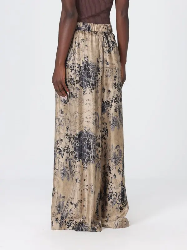 Antonio Marras Silk Floral Print Palazzo Trousers