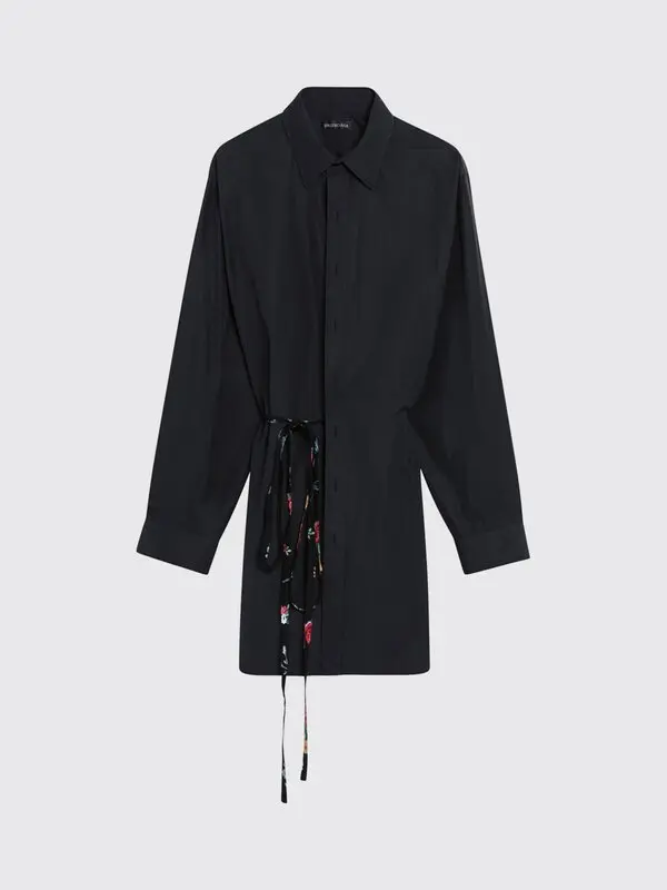 Balenciaga Cotton Wrap Shirt Dress