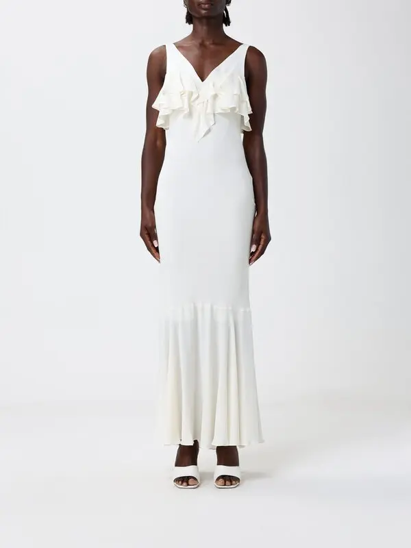 TWINSET Ruffled Dress - White