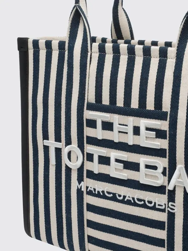 Marc Jacobs The Large Tote Bag In Striped Cotton