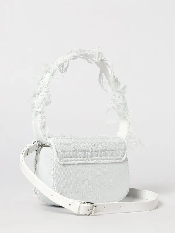 DIESEL® 1dr Denim Bag With Rhinestone Monogram - Grey