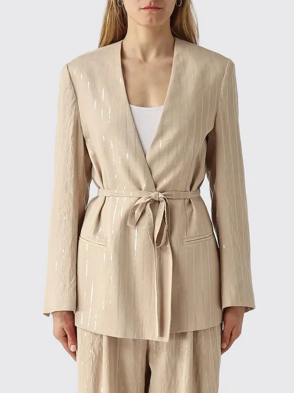 MEIMEIJ Belted Blazer - Sand